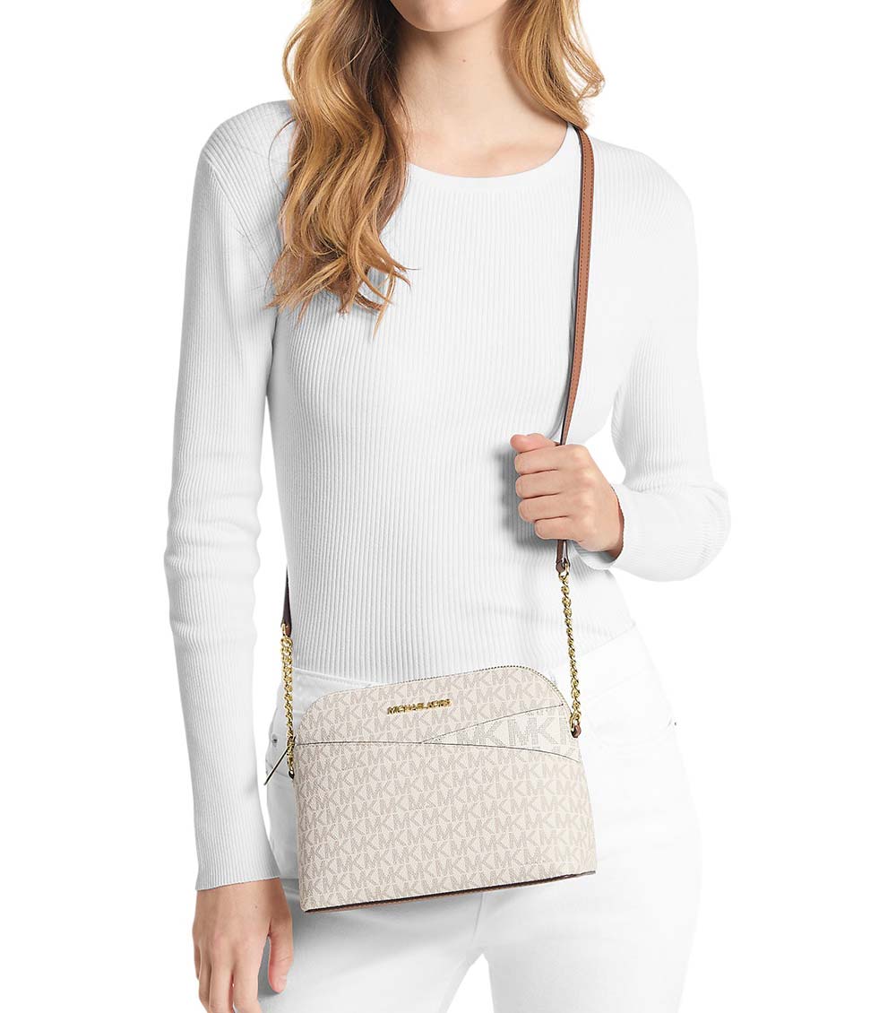 Michael Kors White Jet Set Medium Crossbody Bag for Women Online India ...