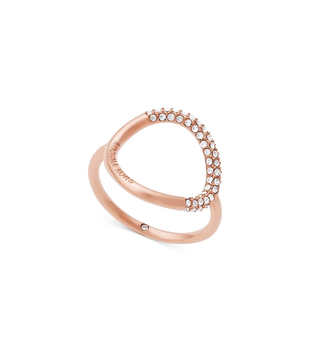 Michael Kors Rose Gold Crystal Open Circle Ring for Women Online India at Darveys