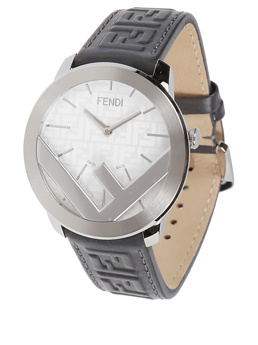Fendi Silver Logo Round Dial Watch | ModeSens