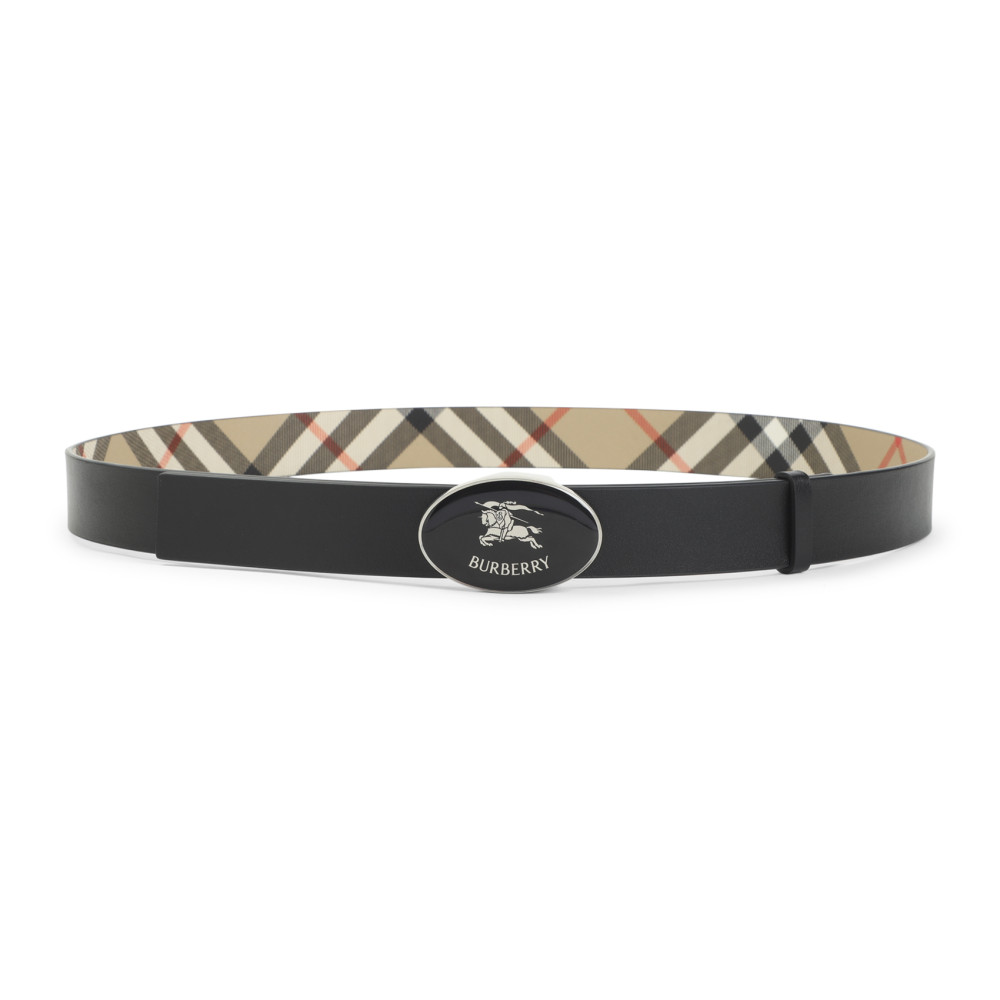 Burberry Black Logo Buckle Belt for Men Online India at Darveys.com