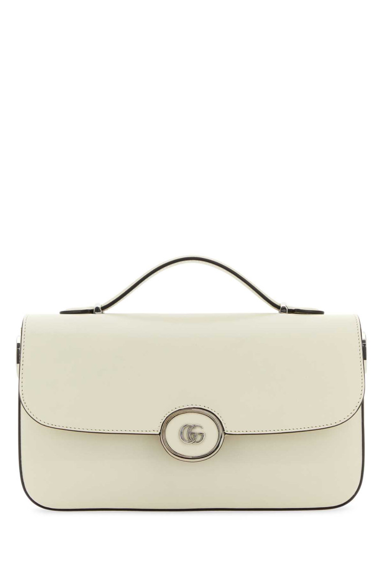 Gucci Women Ivory Leather Small Petite Gg Handbag In White | ModeSens