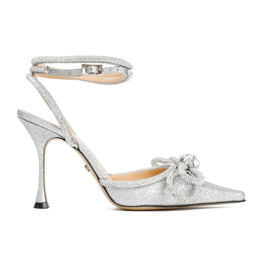 Mach & Mach Double Bow High Heels In White | ModeSens