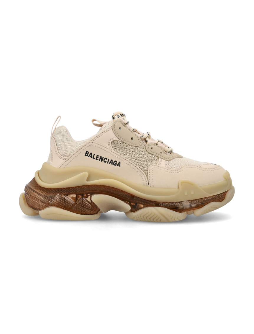 Balenciaga 60mm Triple S Clear Sole Sneakers In Beige | ModeSens